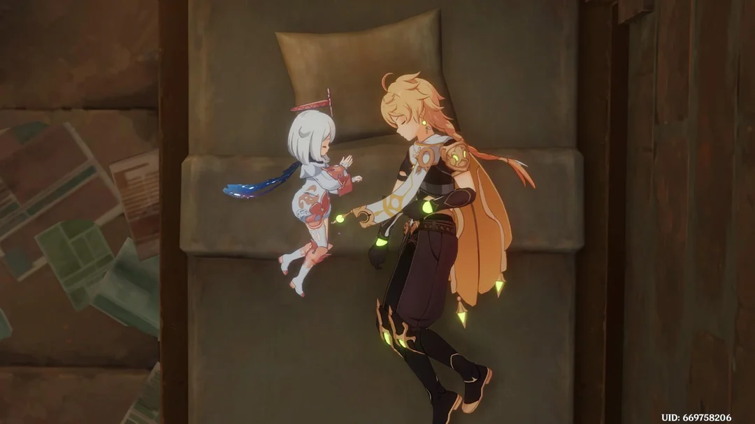 why do paimon and the traveler sleep in the same bed if their cell had ...