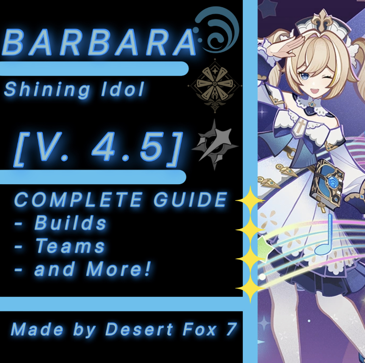 COMPLETE BARBARA BUILD GUIDE [V. 4.5] Genshin Impact | HoYoLAB