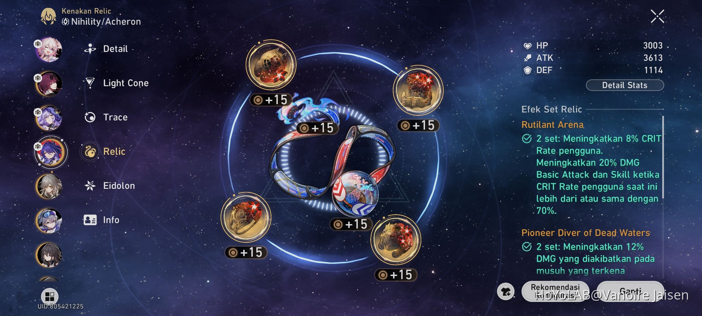Build Acheron DPS Dalam Tahap Pembangunan ,Tetap Setia Dgn Relic ...