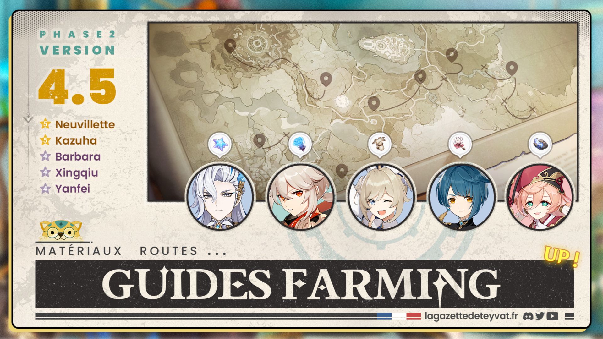 【VERSION 4.5】 Neuvillette, Kaedehara Kazuha, Barbara, Xingqiu et Yanfei ― On farm ? Genshin ...