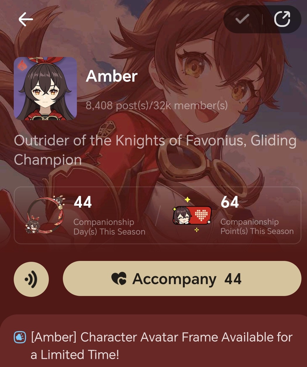 Amber fan badge Genshin Impact | HoYoLAB