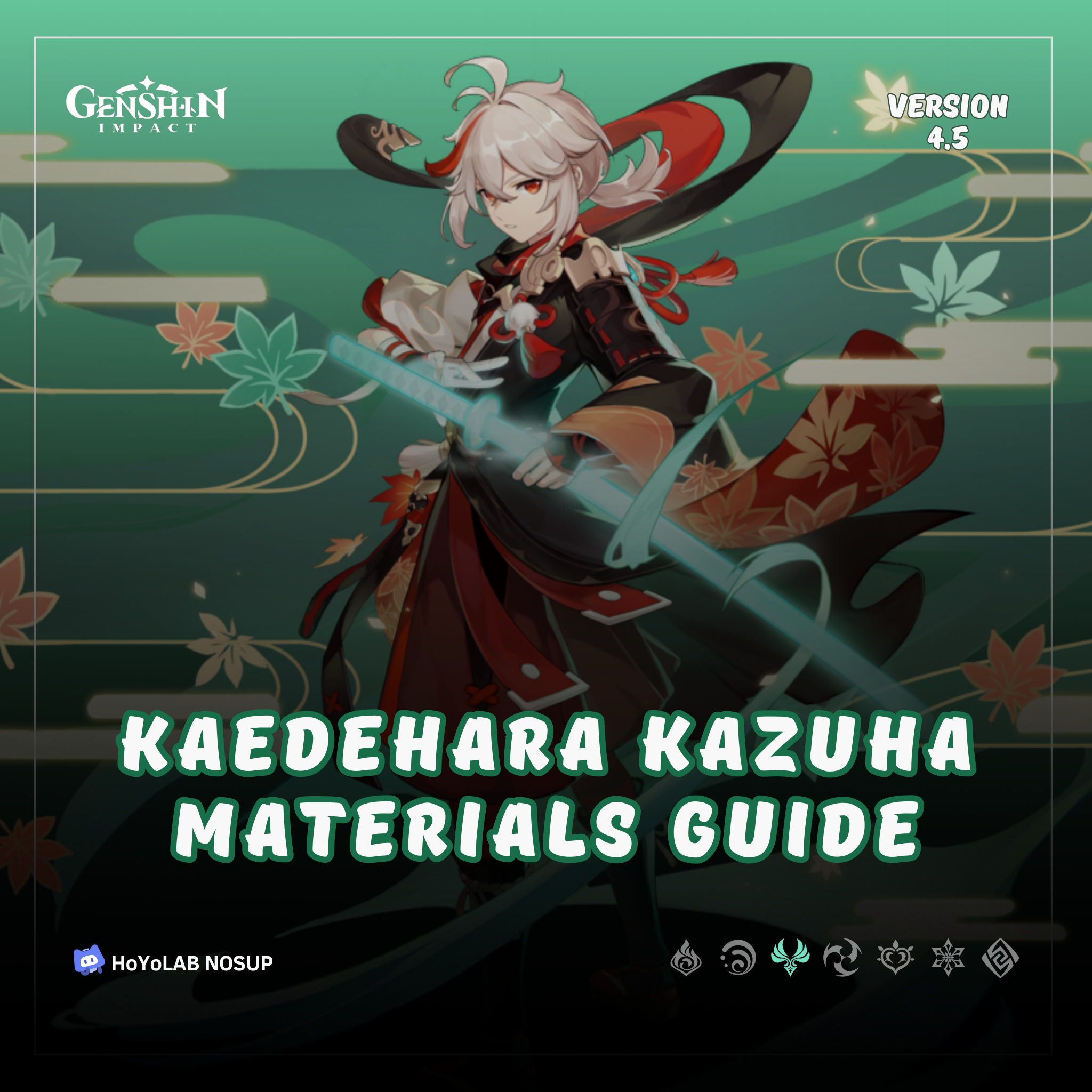 [Infographic] Kaedehara Kazuha Materials Guide - Farming Schedule & Artifact Recommendation ...