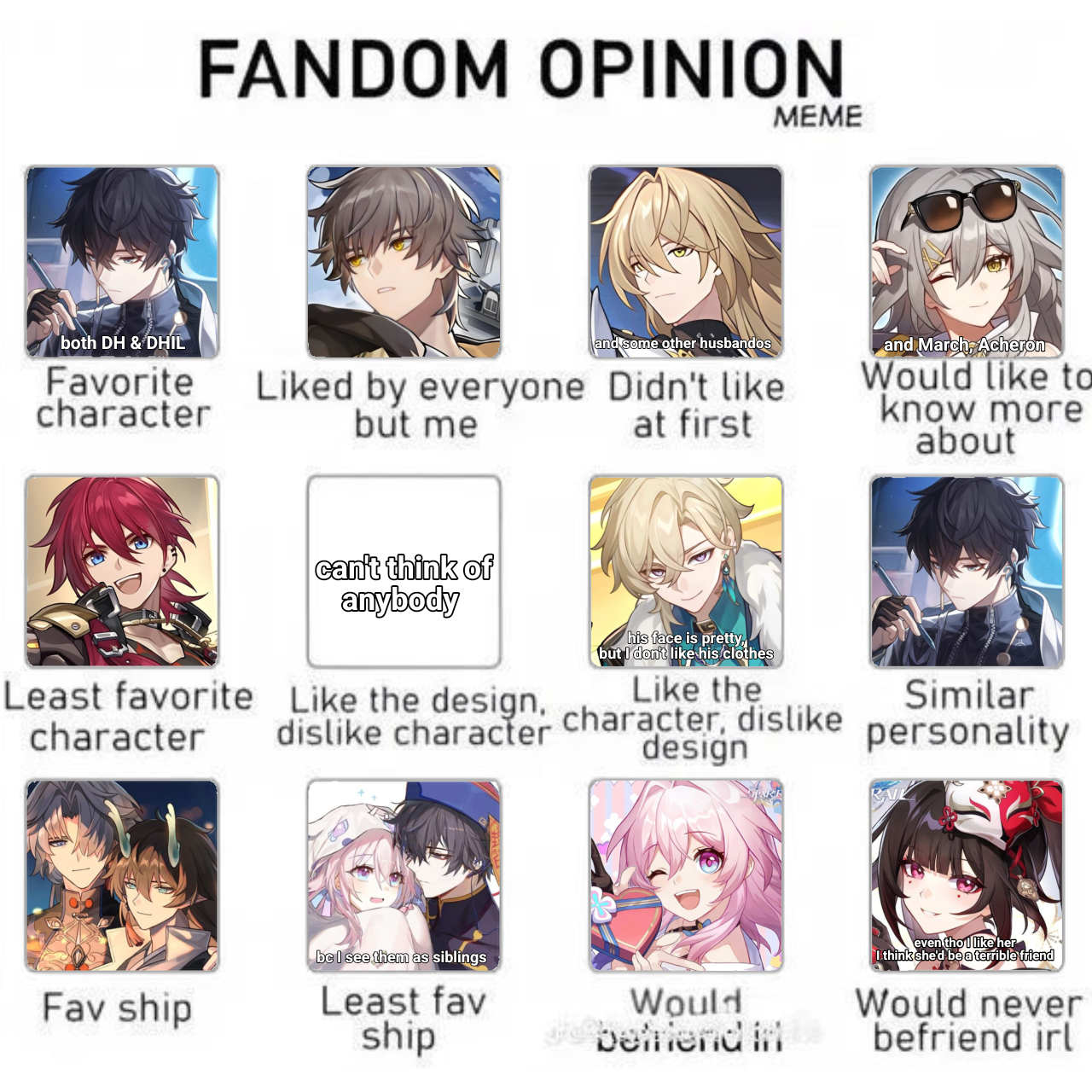 Some hsr templates bc I was bored Honkai: Star Rail | HoYoLAB