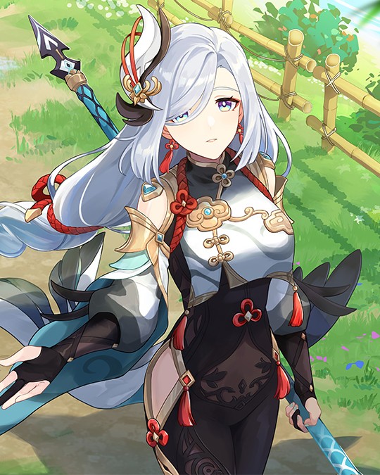 sharing shenhe everyday until I get 80 companionship day 9 Genshin ...
