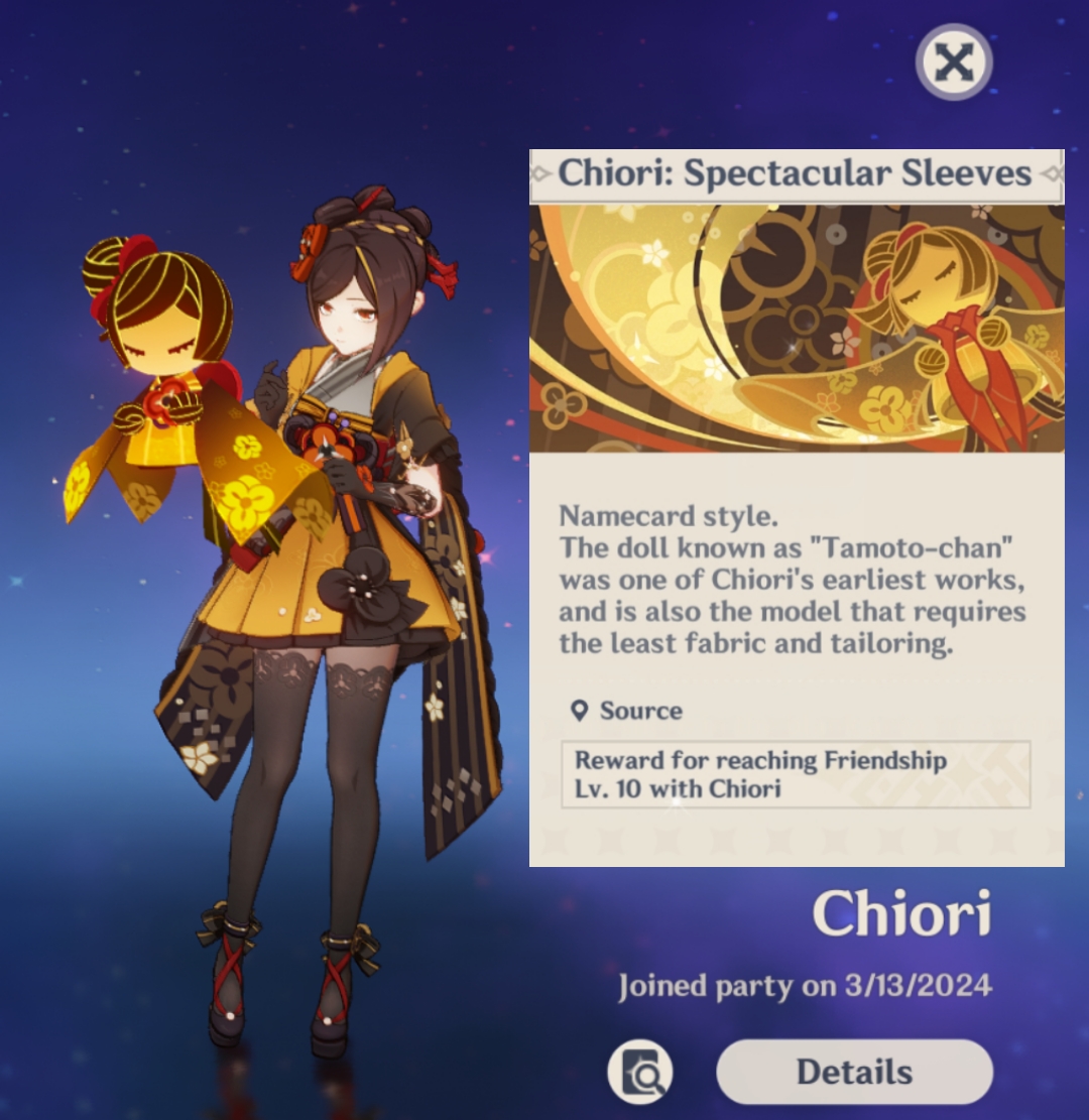 Chiori Friendship Genshin Impact | HoYoLAB