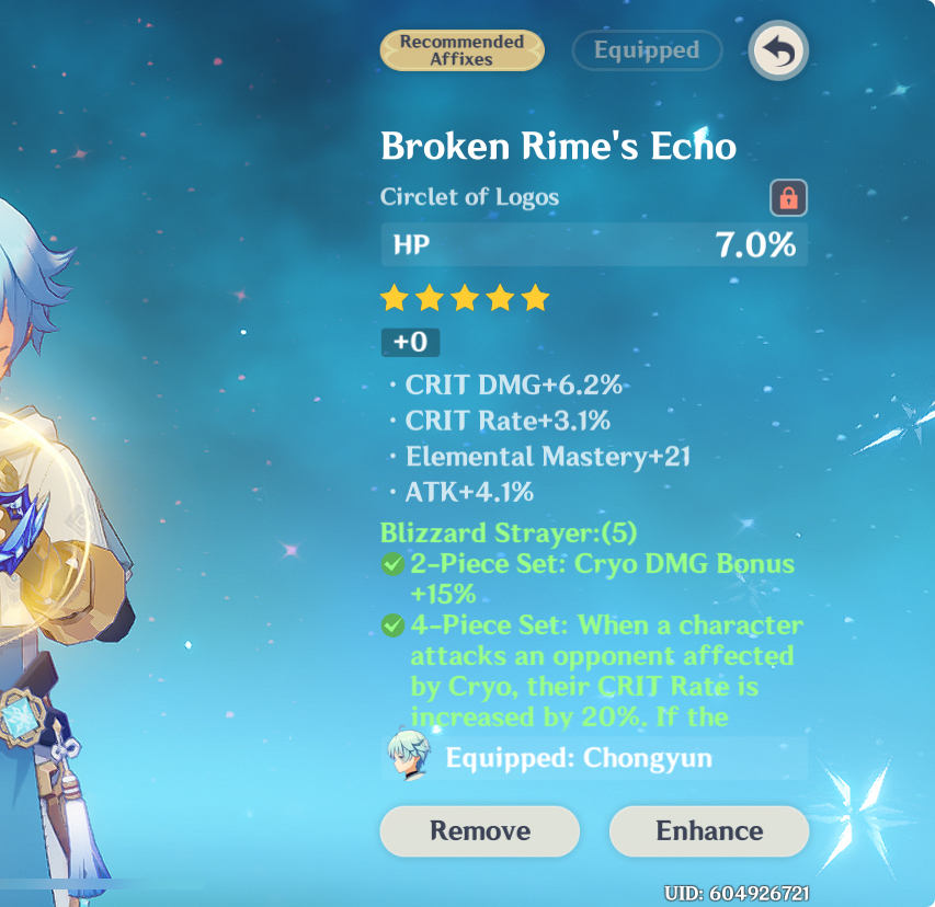 Perfect artifact -Cryo Damage Genshin Impact | HoYoLAB