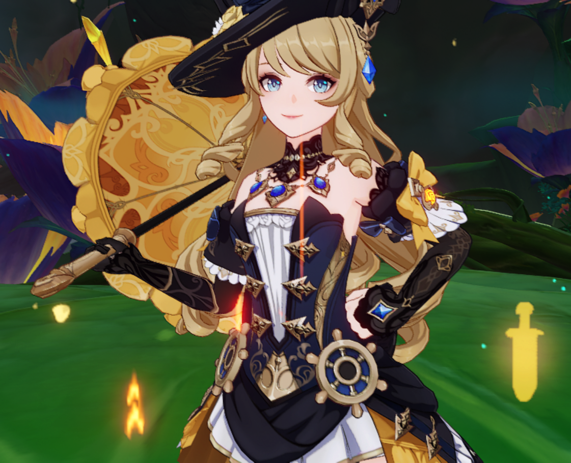 La única waifu que merece la pena tomar fotos mira esa sonrisa Genshin ...