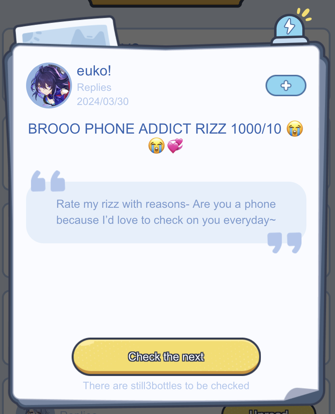 Ig the rizz wasn’t so bad | HoYoLAB