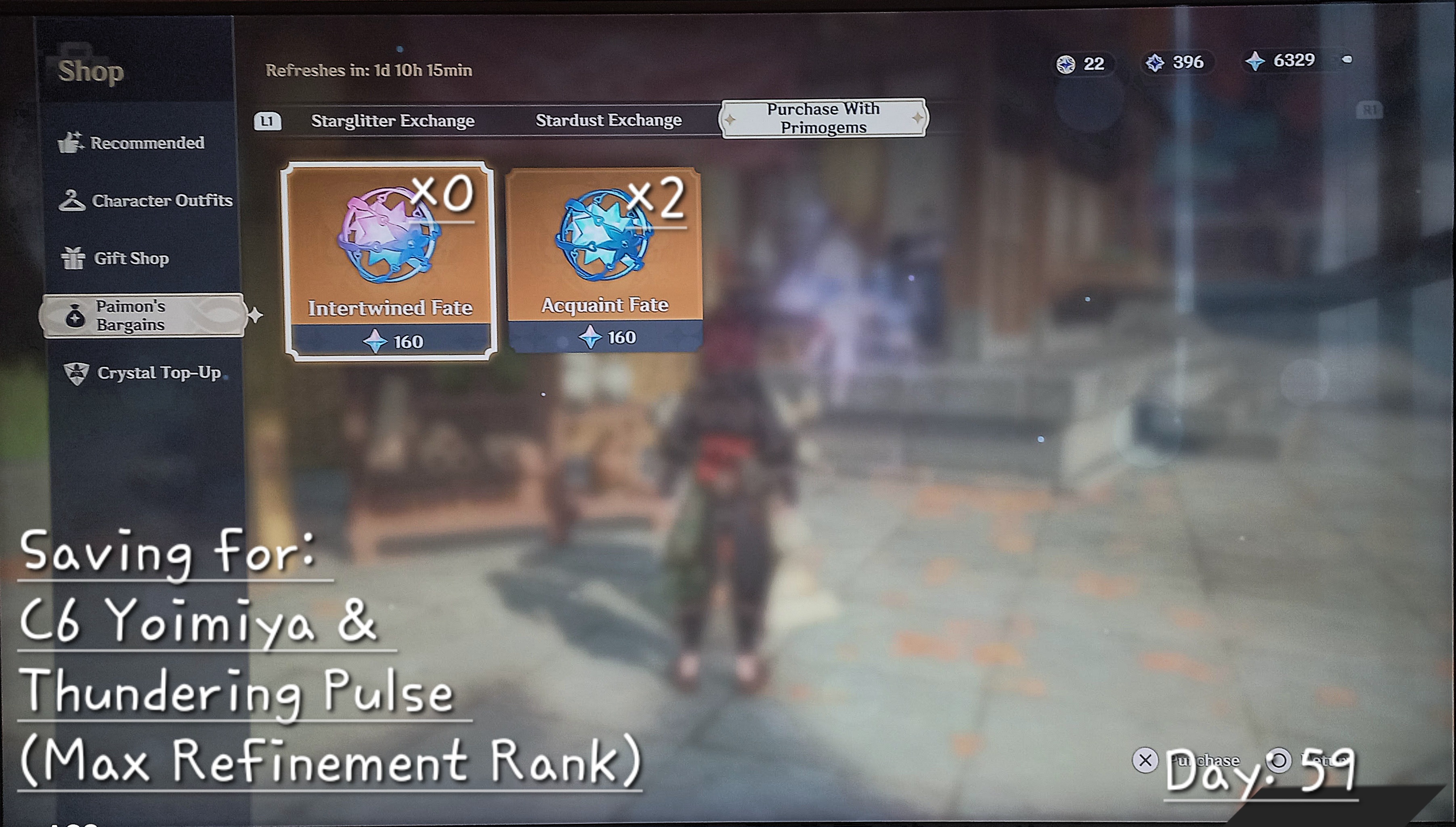 Saving for C6 Yoimiya & Thundering Pulse (Max Refinement Rank) Day: 59 ...