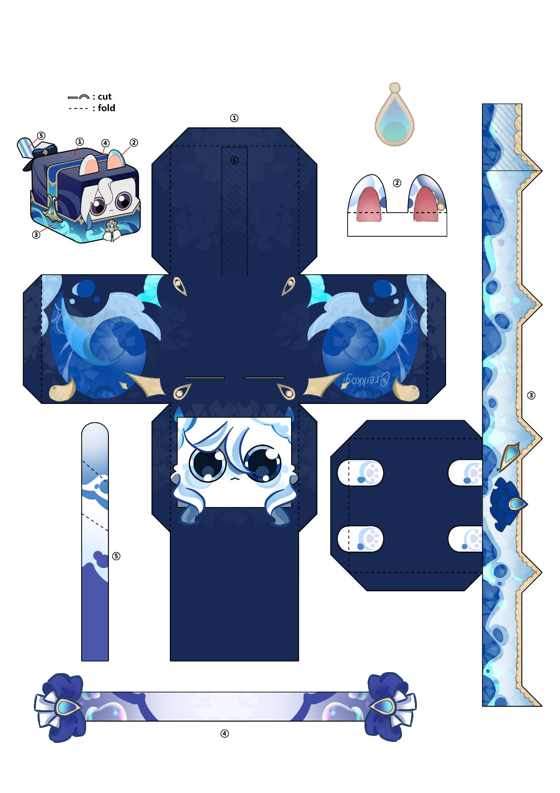 furina template//not mine!//going to print this today,i will show the ...