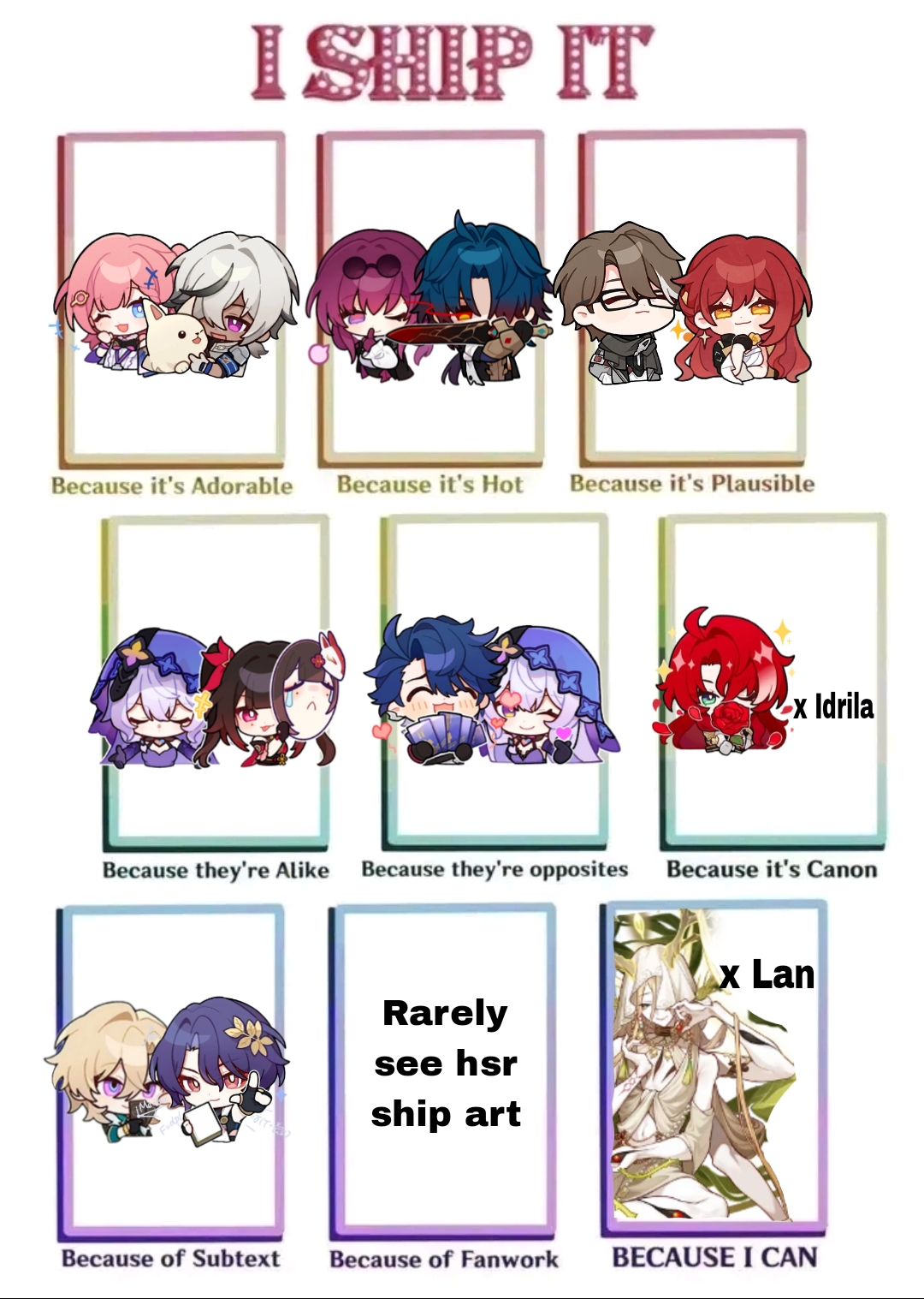 Hsr ships cuz I'm bored as hell😔🙏 Honkai: Star Rail | HoYoLAB