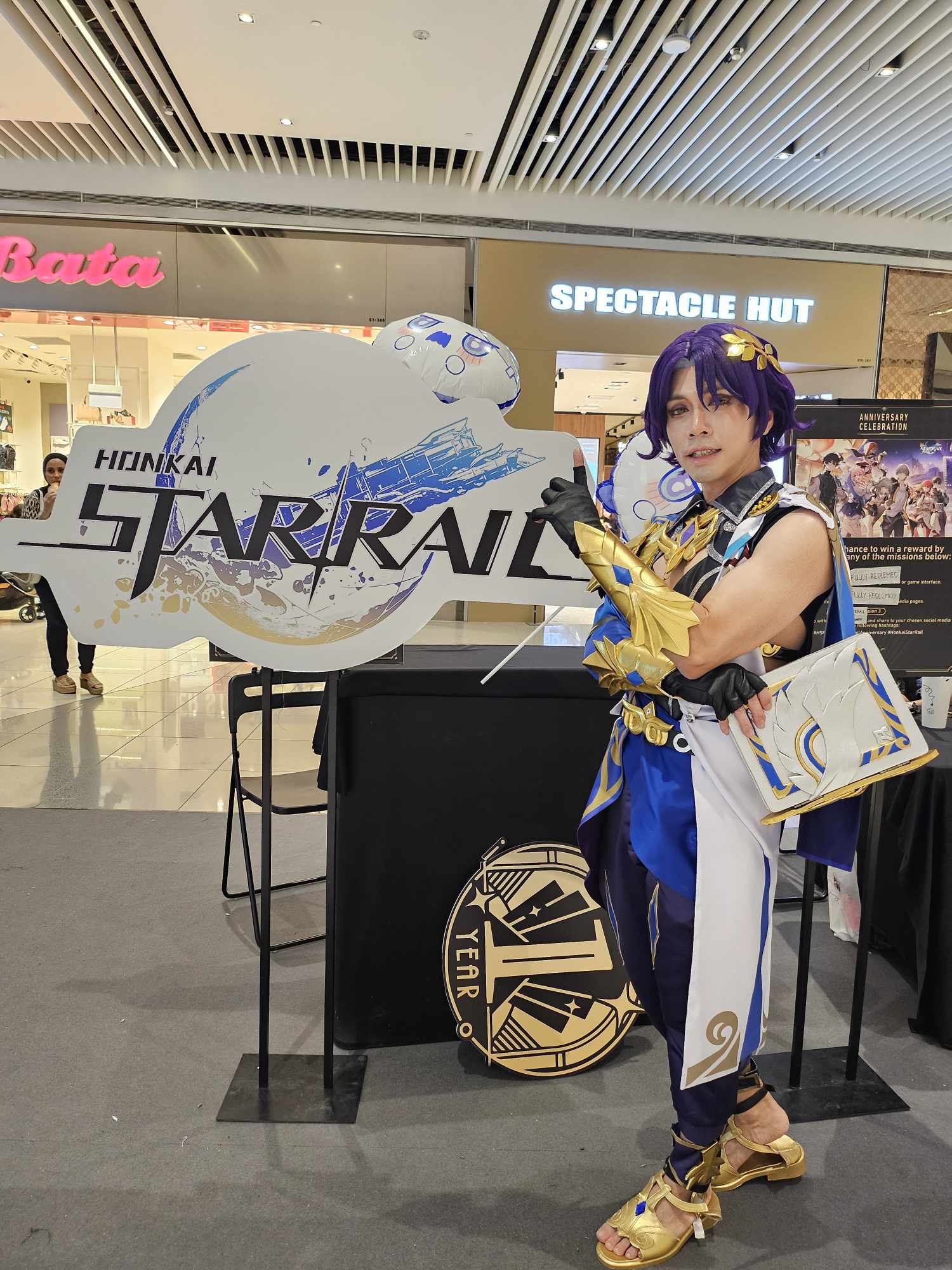 My Dr Ratio cosplay at Honkai Star Rail 1st Anniversary booth in ...