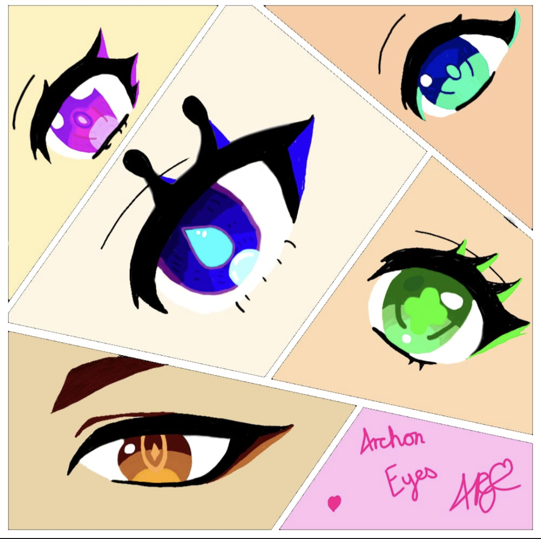 Archon eyes done! :) Genshin Impact | HoYoLAB