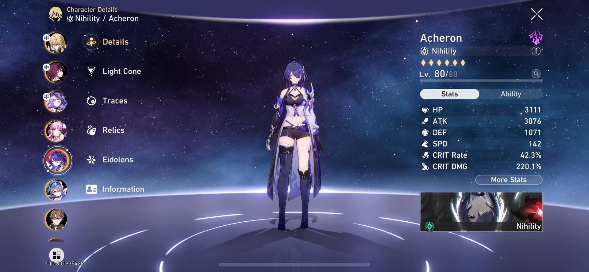 Building Acheron E2S1 Honkai: Star Rail | HoYoLAB