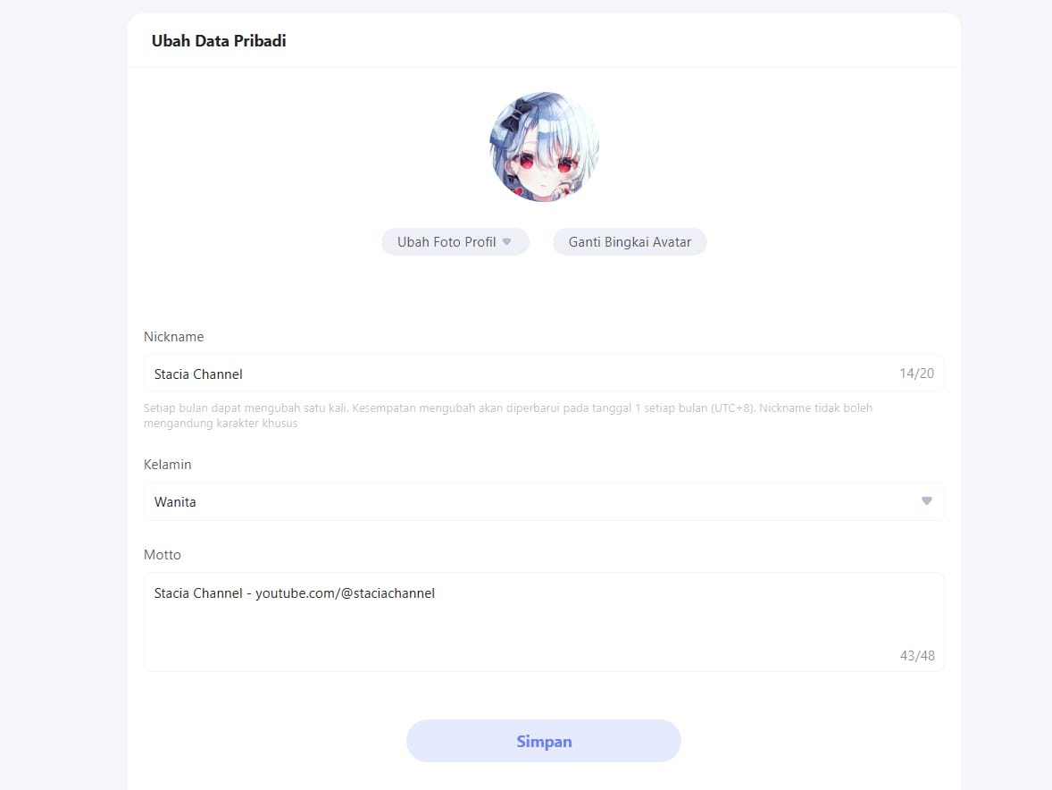 Custom Ubah Foto Profil Makasih HoYoLAB | HoYoLAB