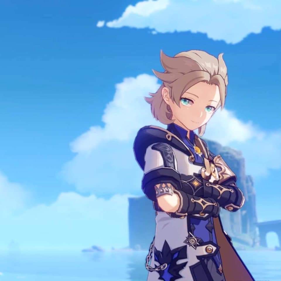 reminded of this smirk Albedo Genshin Impact | HoYoLAB