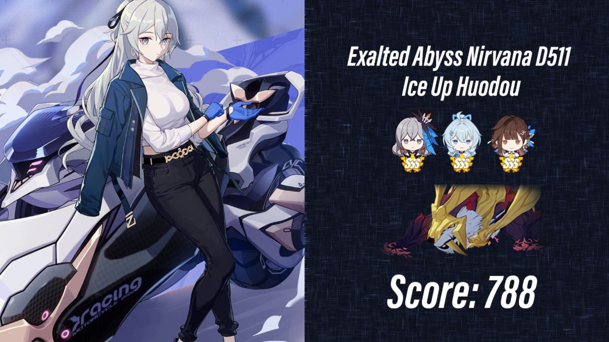 EX Abyss Nirvana - Ice Huodou D511 (788 Points) HoR (SSS)/SSt (SSS)/JK (SSS) Honkai Impact 3rd ...