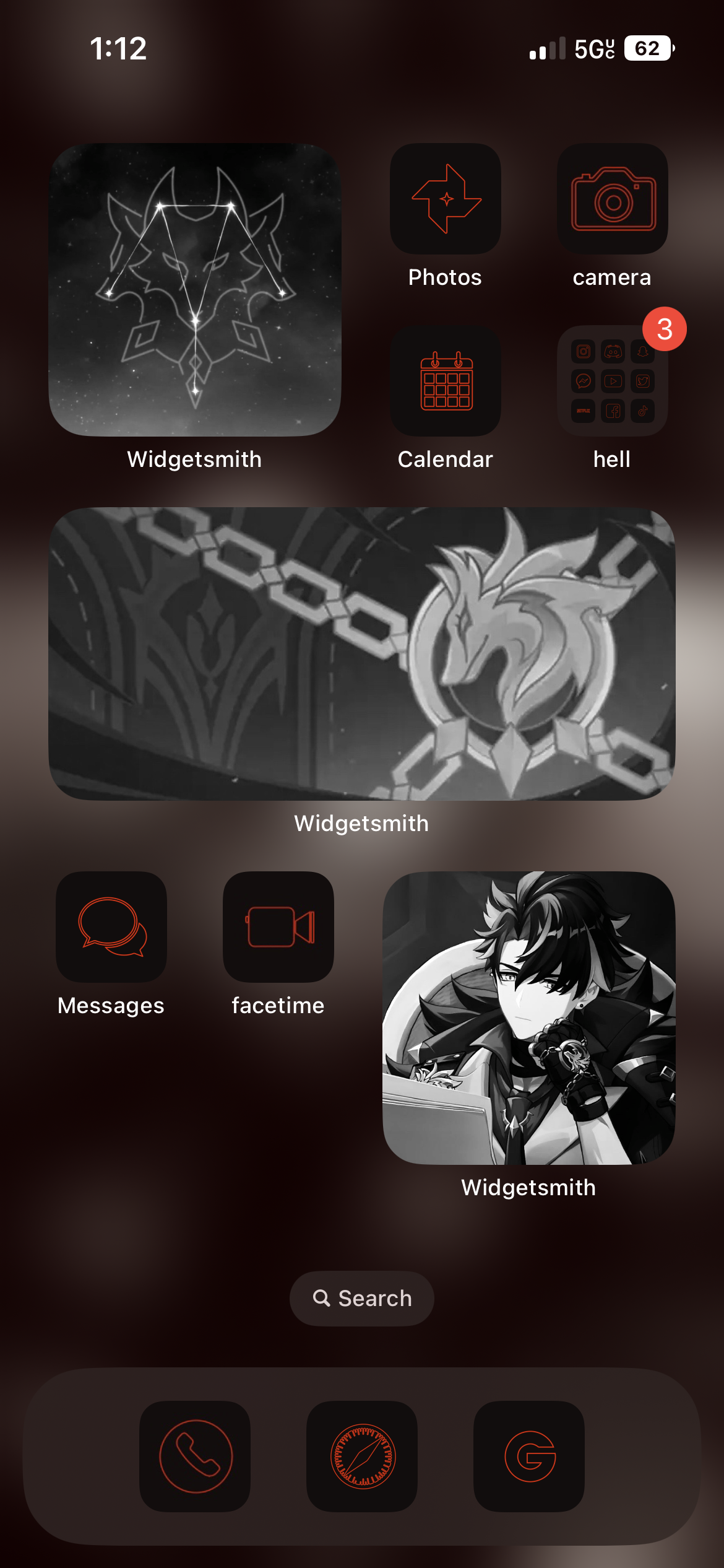 my Wriothesley themed home screen :> Genshin Impact | HoYoLAB