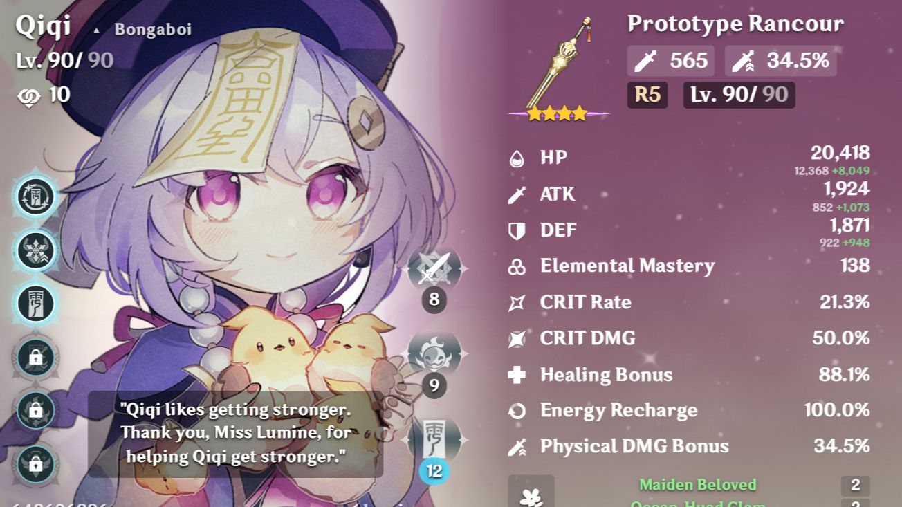 Qiqi. 8-9-12. Genshin Impact | HoYoLAB