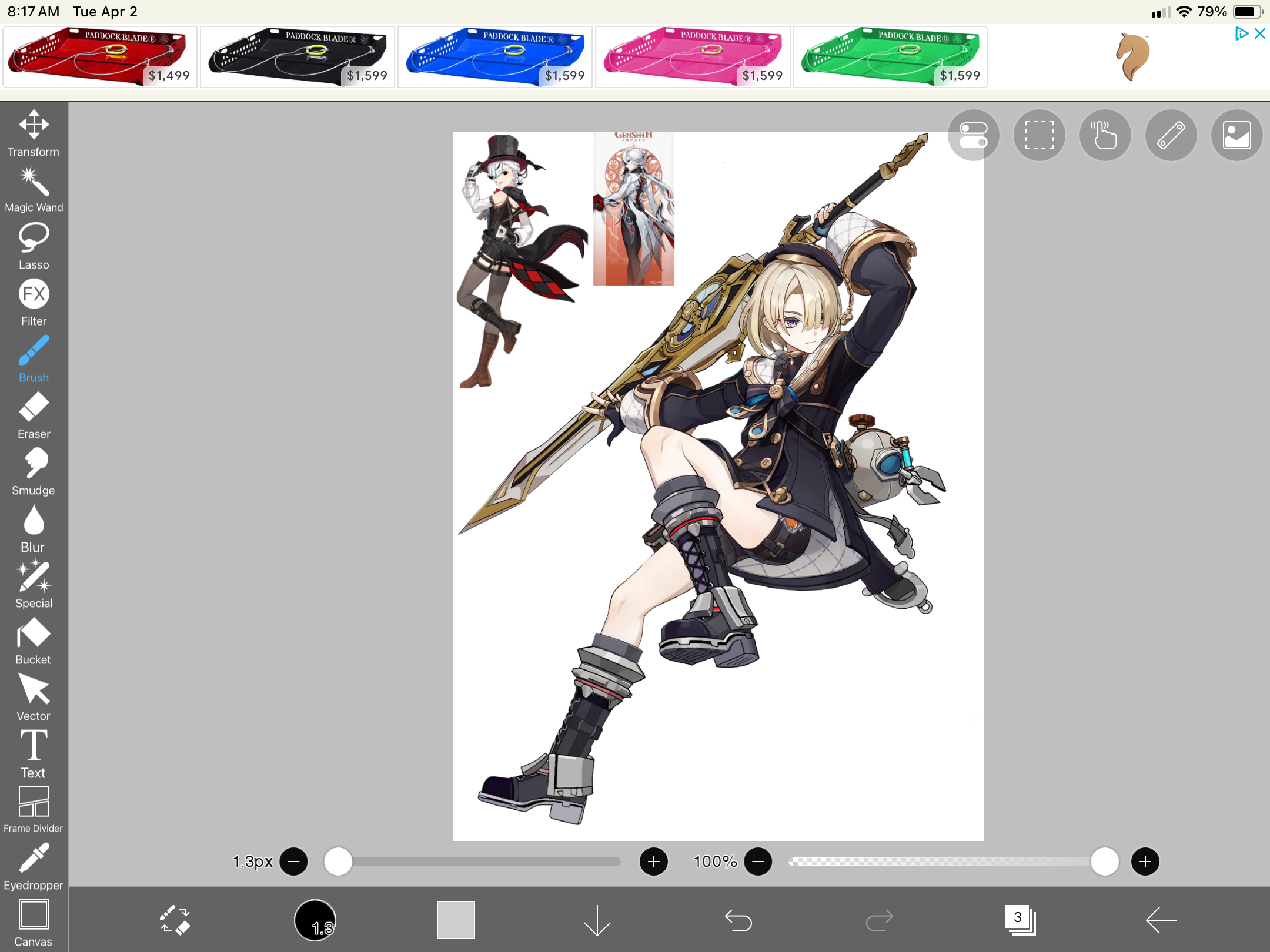 Freminet with Arlecchino’s color palette progress | HoYoLAB