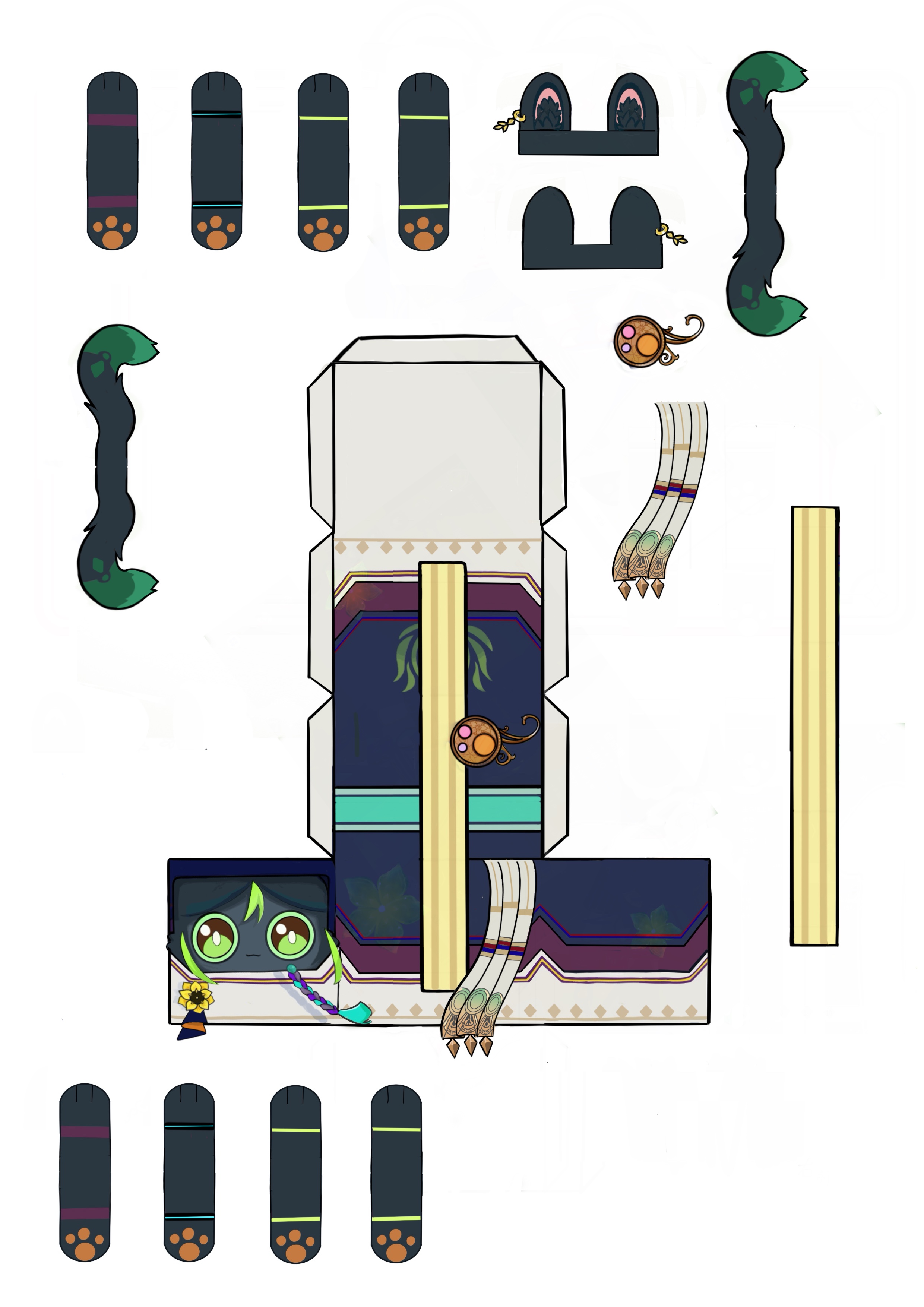 Cat box templates! Genshin Impact | HoYoLAB