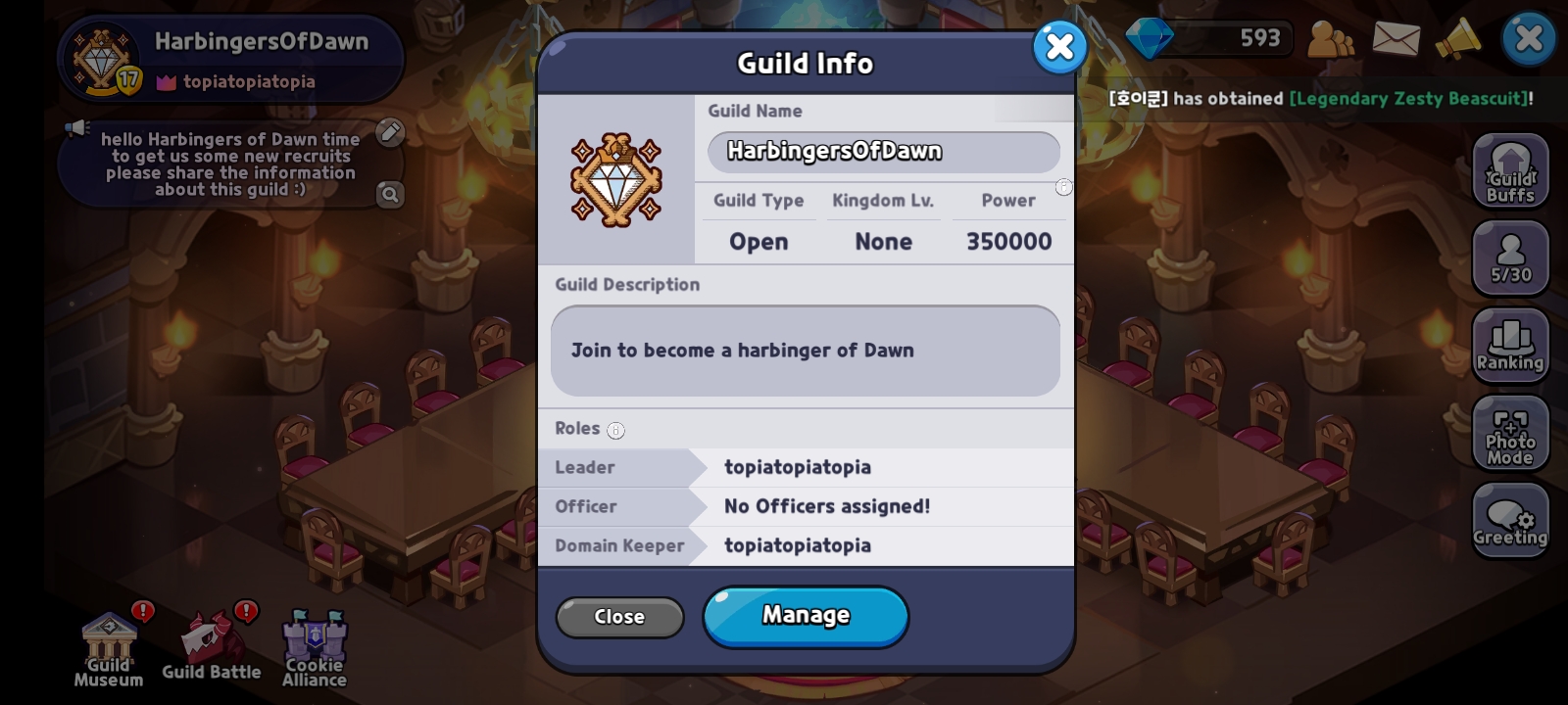 CRK guild recruits join today guild name: HarbingersOfDawn Genshin ...