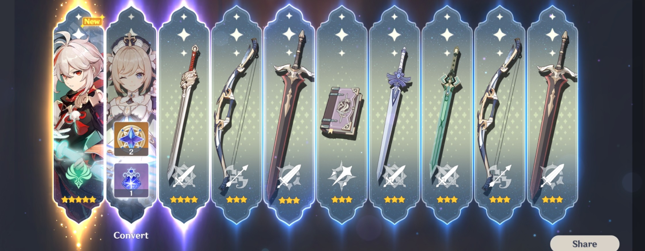 Lol guys I think I took your luck got both neuvi and kazuha with 10 ...