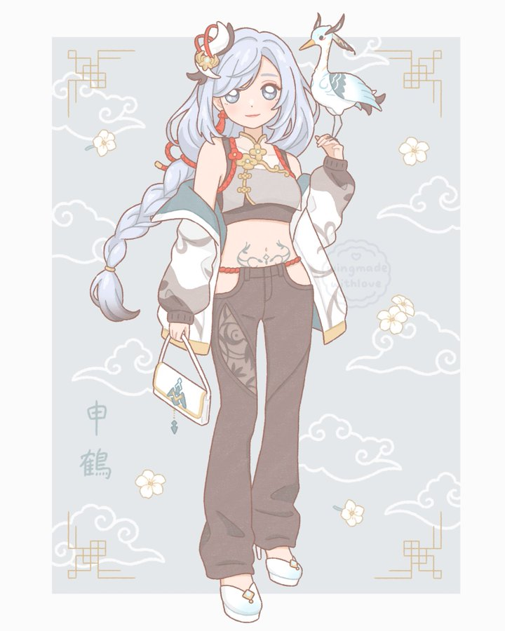 modern shenhe & her mini bird mom 🕊️ Genshin Impact | HoYoLAB