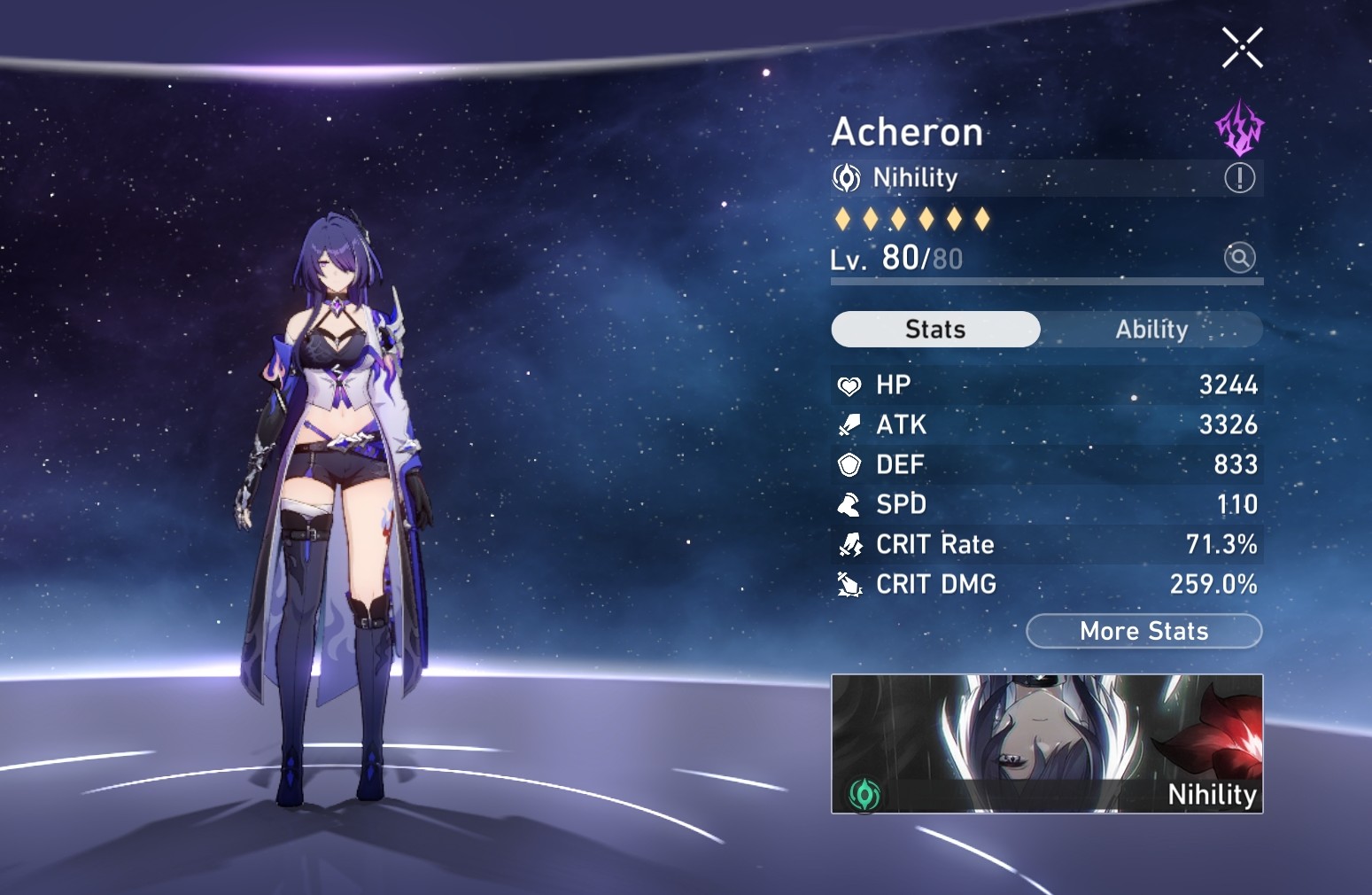 Acheron Maxed Honkai: Star Rail | HoYoLAB