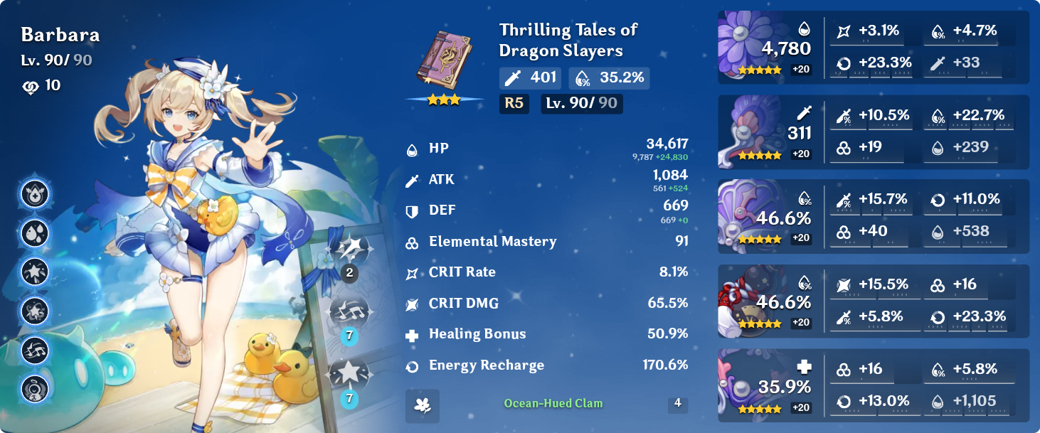 Barbara Healer Build Genshin Impact | HoYoLAB