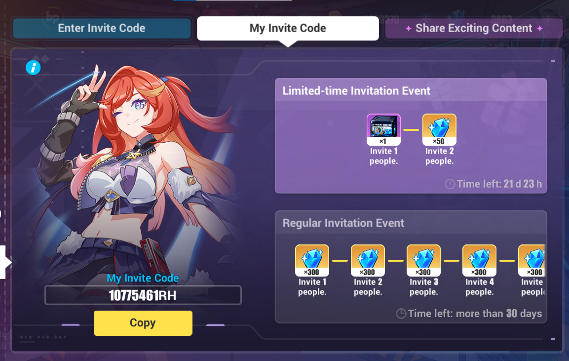 Honkai Impact 3rd Invite Code! Honkai Impact 3rd | HoYoLAB
