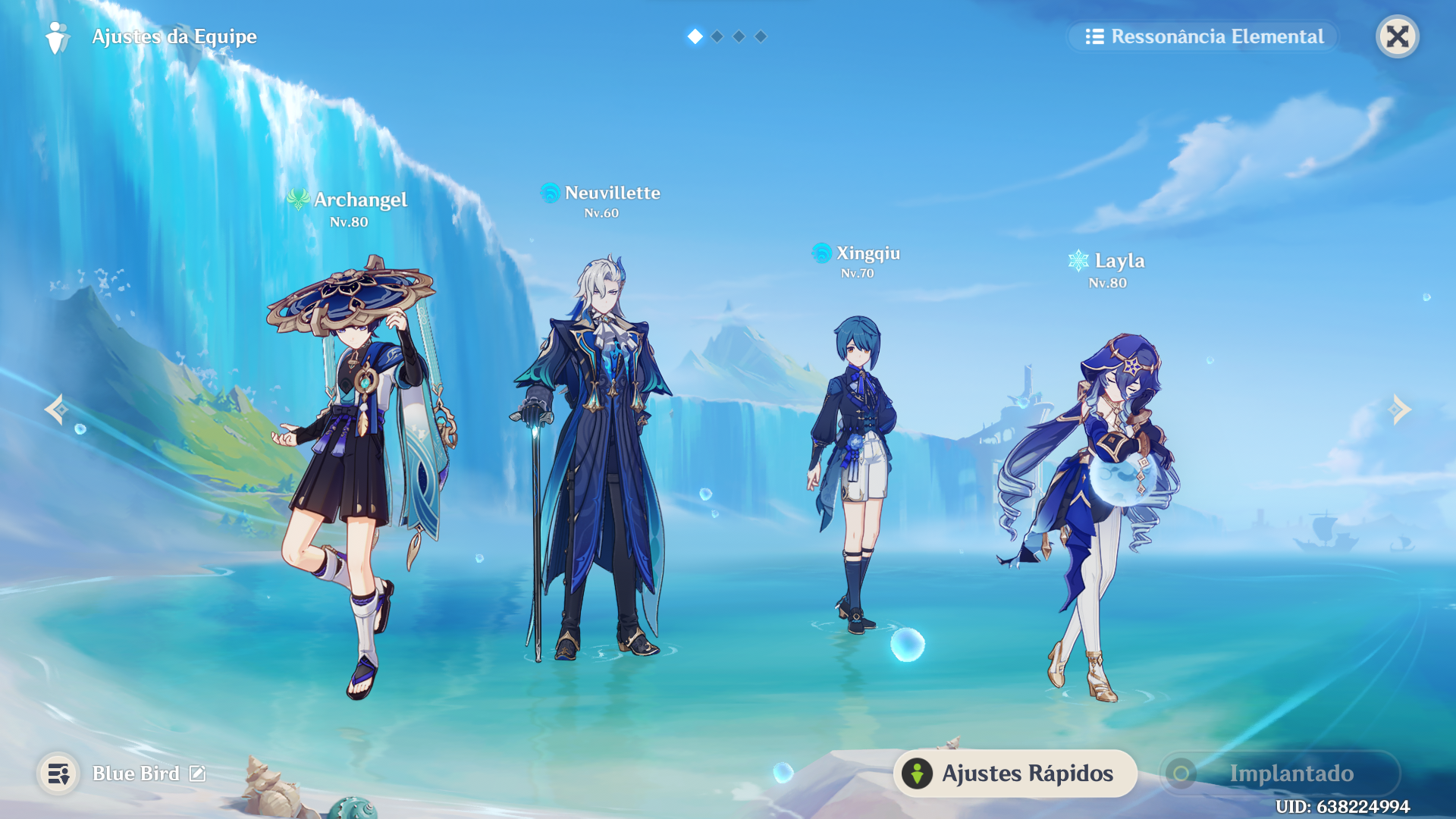 Acho que gosto de personagens azuis.... Genshin Impact | HoYoLAB
