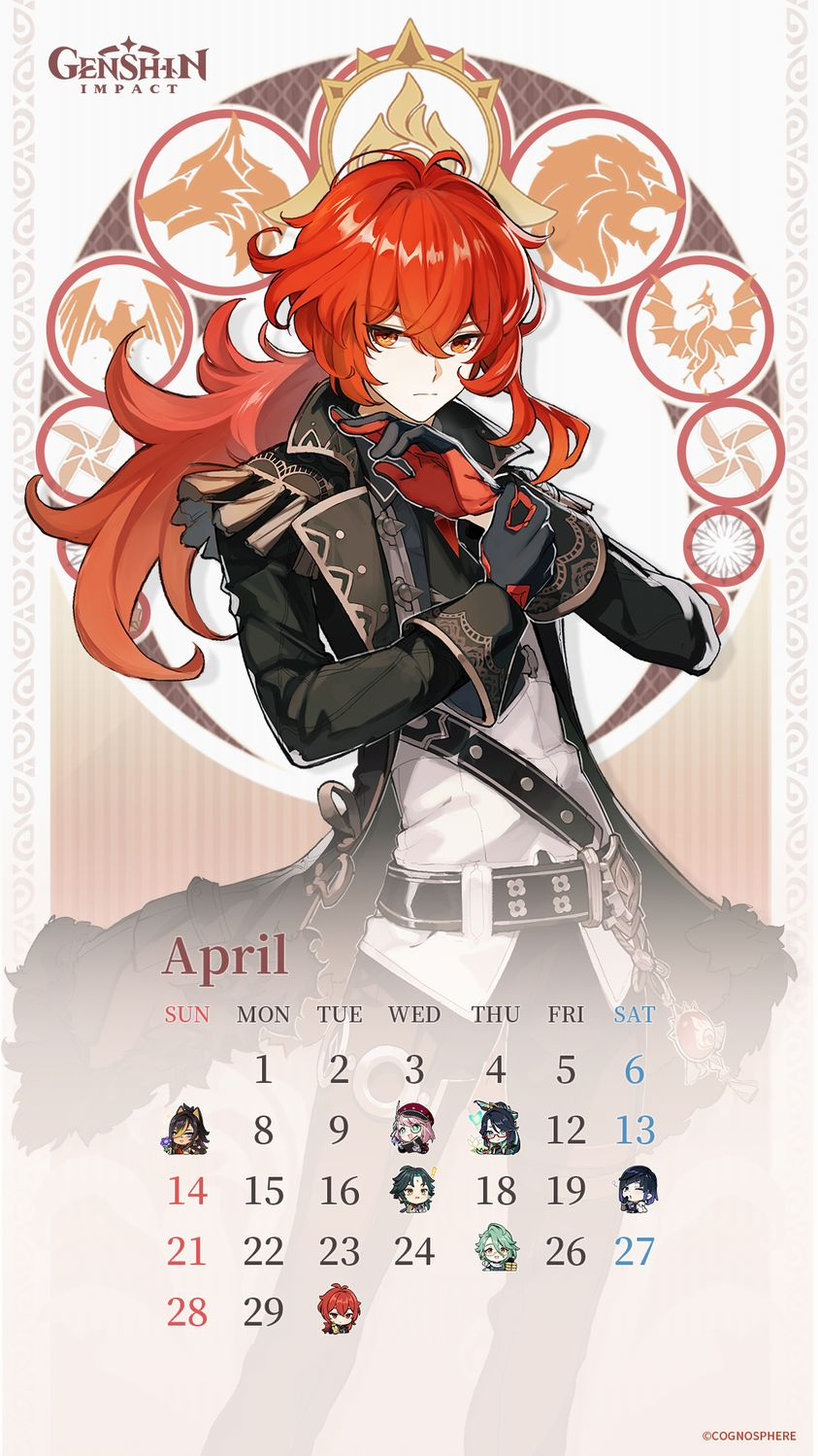 [FOR DOWNLOAD] Genshin Impact April 2024 Calendar Display Wallpaper ...