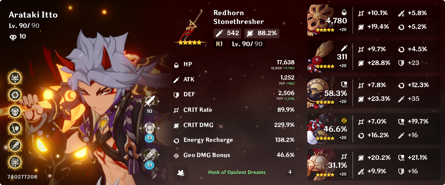 Itto build ⋆｡° Genshin Impact | HoYoLAB