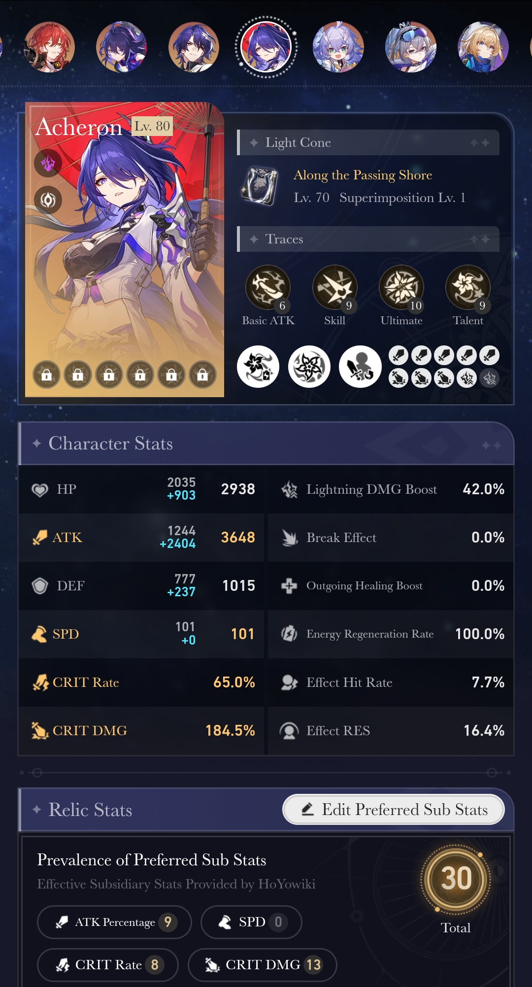 Acheron build :3 Genshin Impact | HoYoLAB