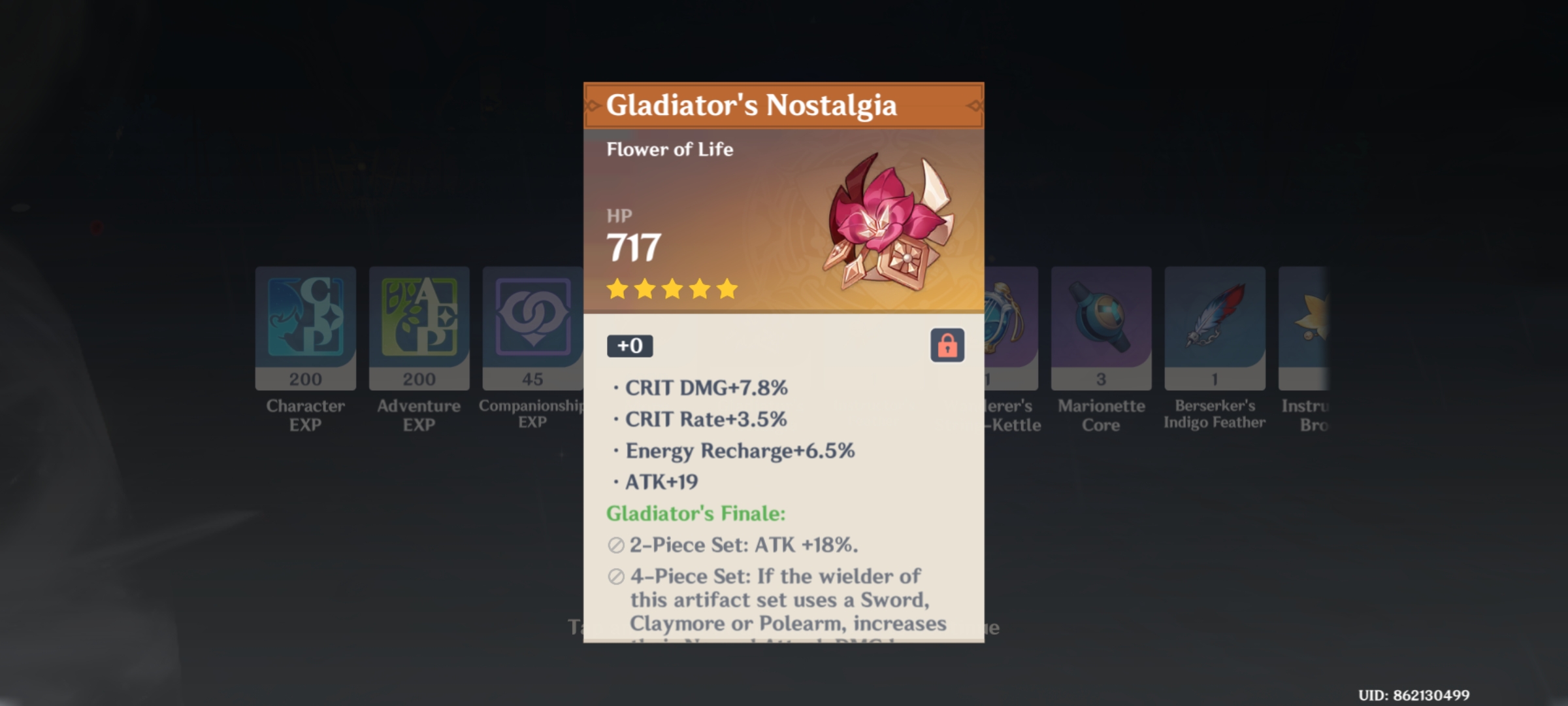 I have very gladiator's finale artifacts but don't know who uses them ...