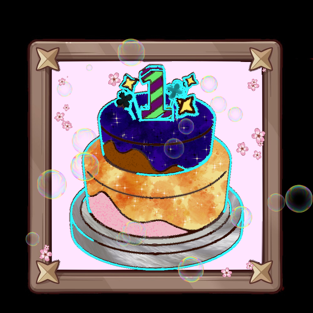 I hope the galactic theme cake is to everyone's liking! ♥ Honkai: Star ...