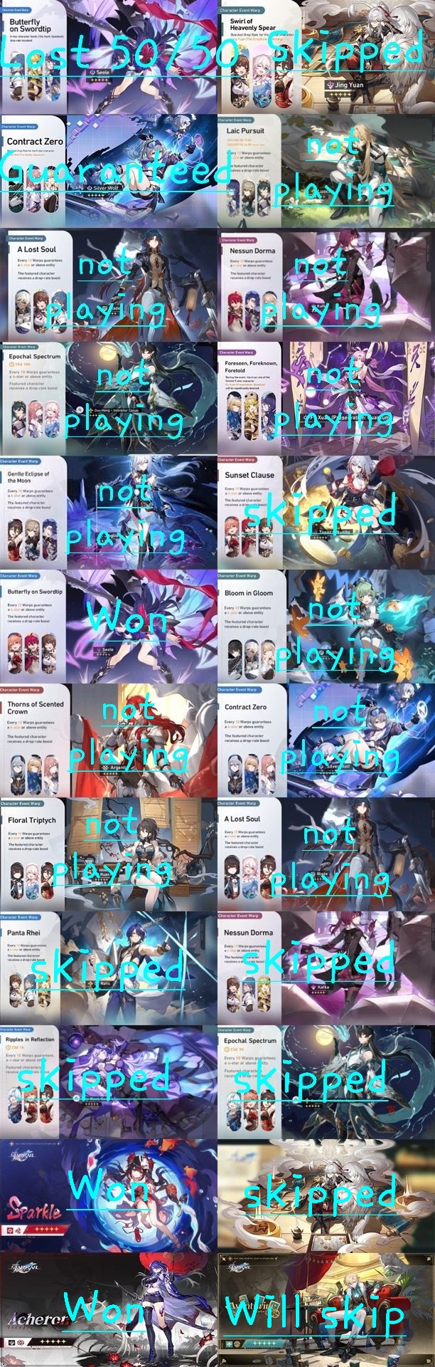 How my pulls went as a returning player Honkai: Star Rail | HoYoLAB