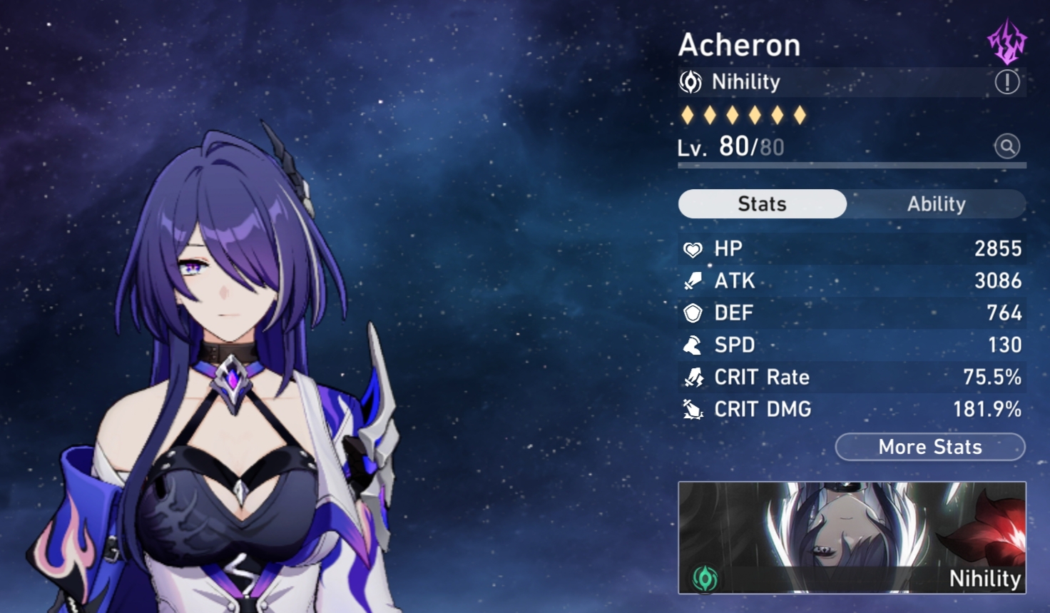 Acheron Quick Build for Pure Fiction. Honkai: Star Rail | HoYoLAB