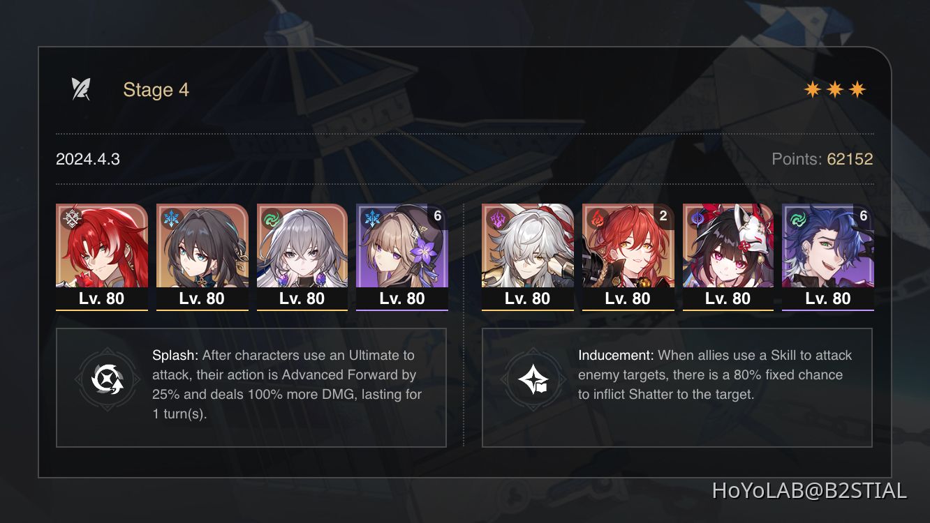 No Acheron lineup - Pure Fiction 4 Honkai: Star Rail | HoYoLAB