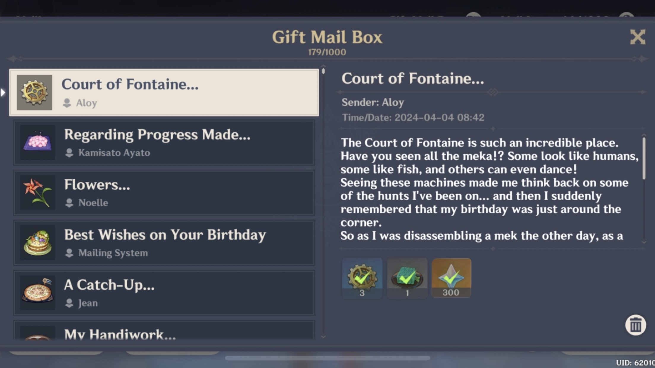 Aloy Birthday Gift Genshin Impact | HoYoLAB