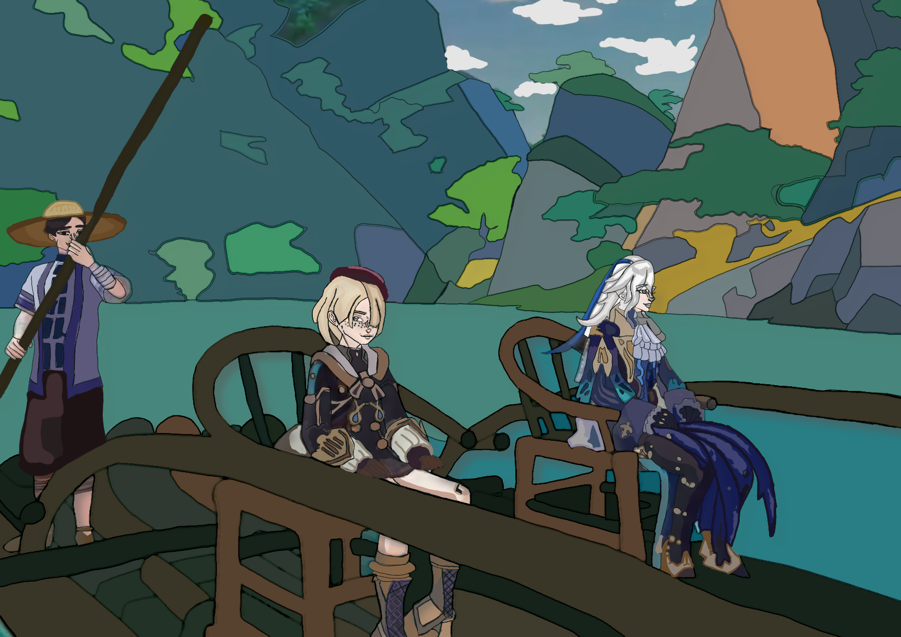 art i made of freminet and neuvillette Genshin Impact | HoYoLAB