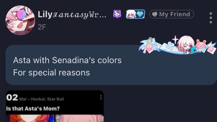 Edit request #1: Asta with Senadina’s colors Honkai: Star Rail | HoYoLAB