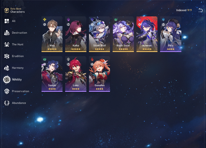 now i am become nihility, collector of IX's harem Honkai: Star Rail ...