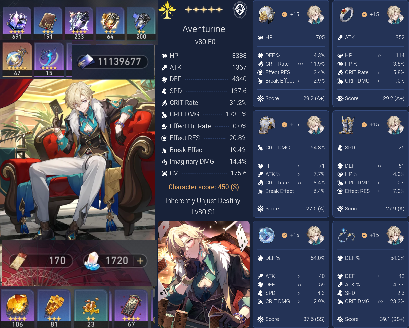 Aventurine mats (+relics) prefarming progress! Honkai: Star Rail | HoYoLAB