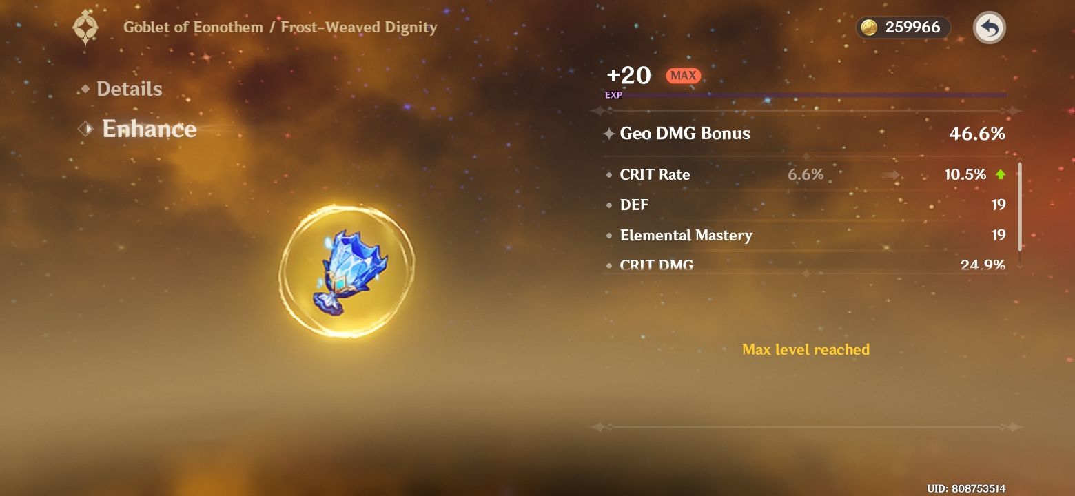 This might just be the best artifact I'll ever have Genshin Impact ...