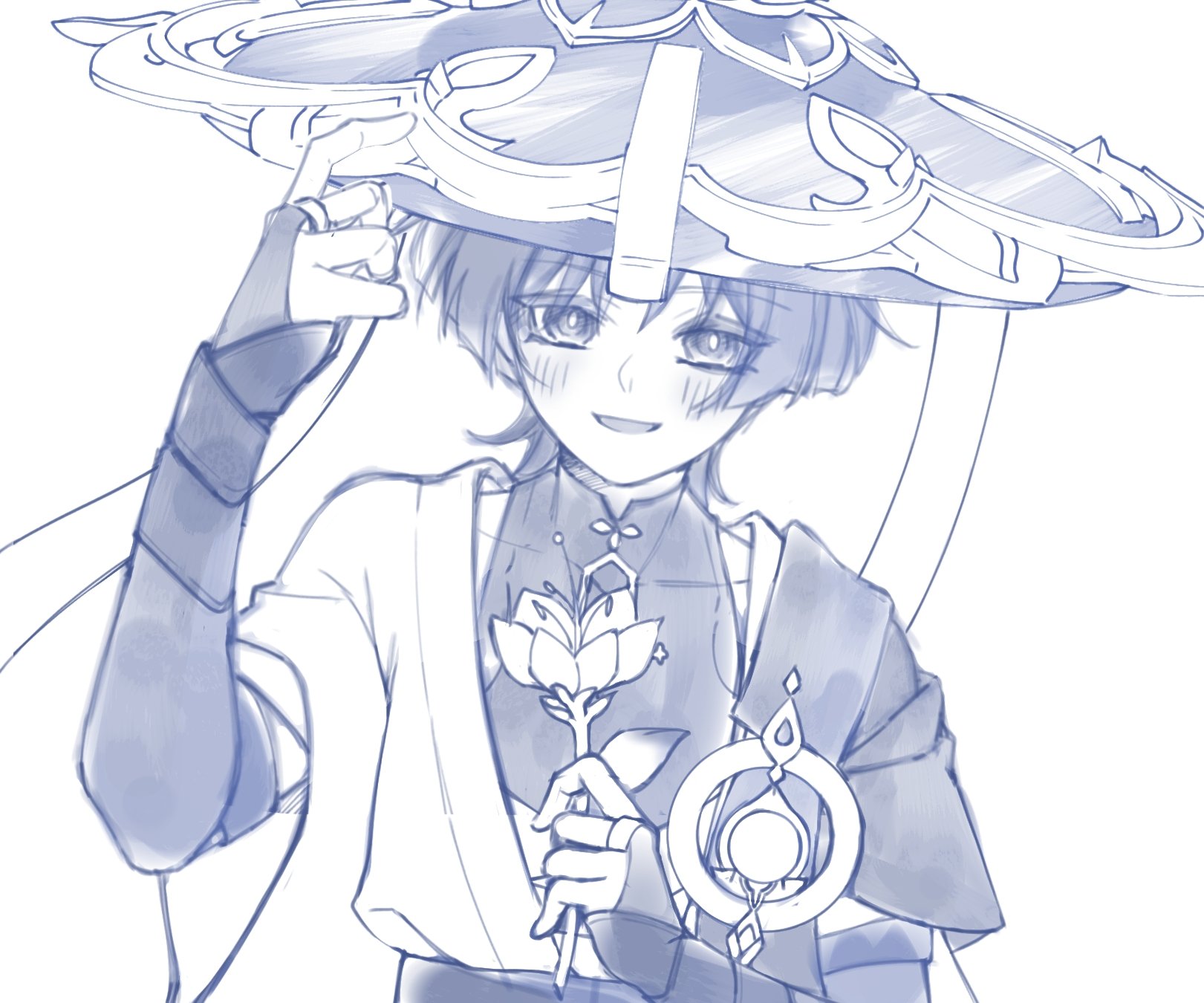 Day 4 of posting my Wanderer drawing for his permanent fan badge ...