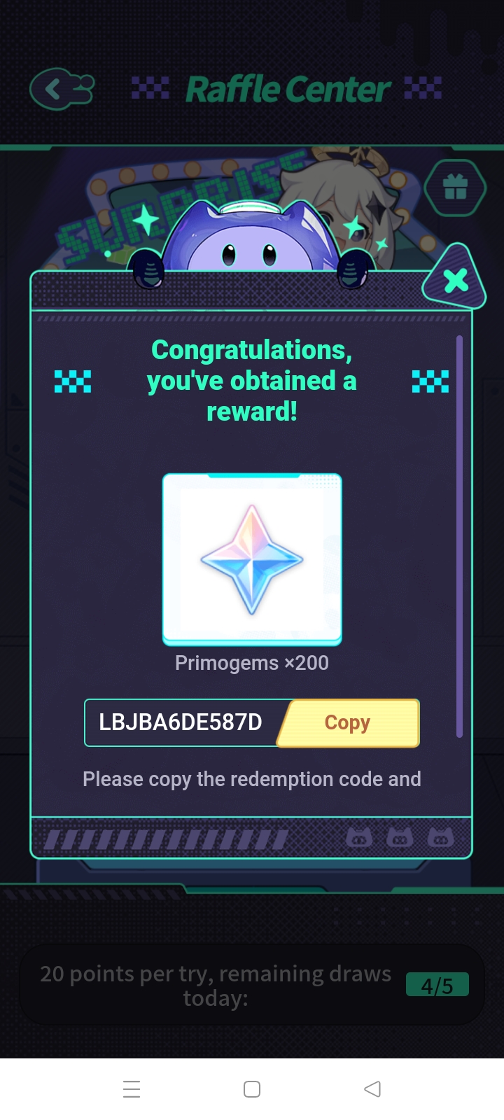 Easy 200 Primogems in Raffle draw Genshin Impact | HoYoLAB