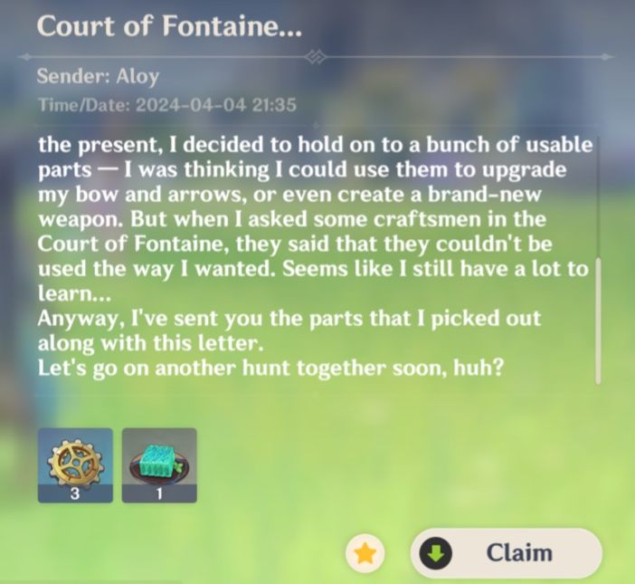 Alloy mail Genshin Impact | HoYoLAB