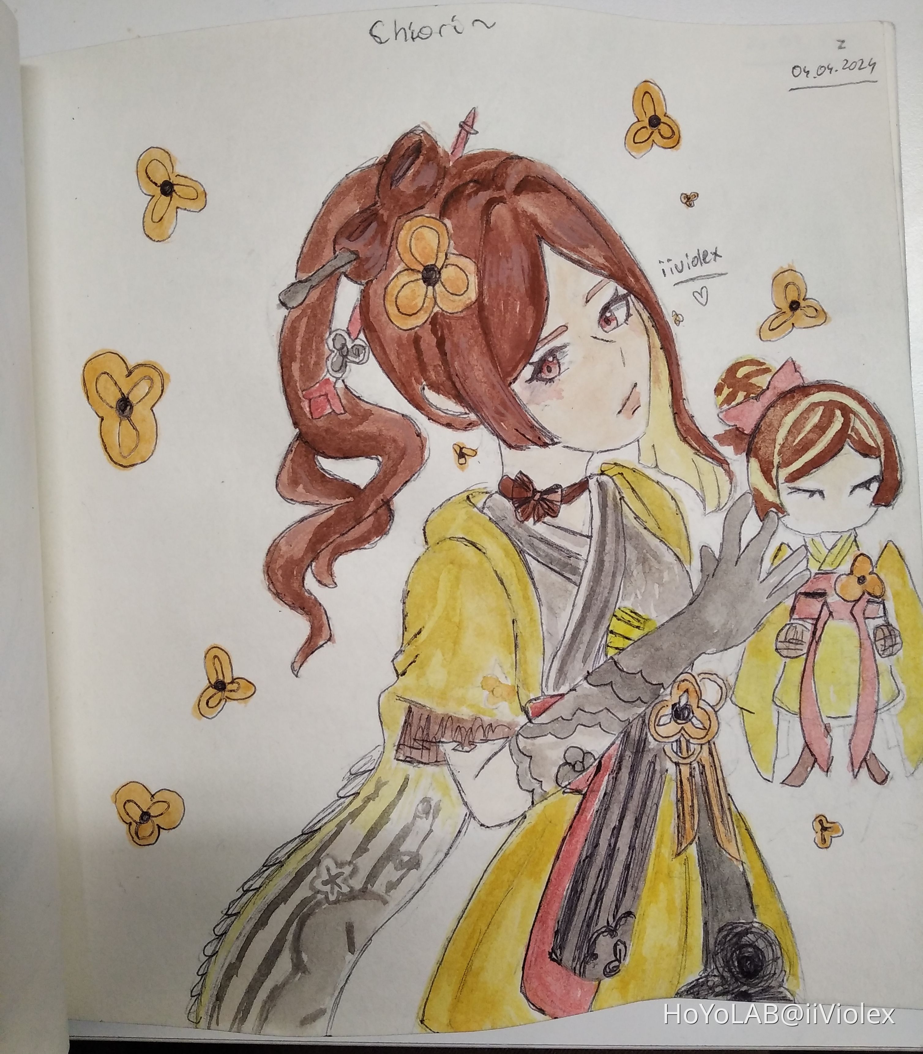 Watercolored Chiori Genshin Impact | HoYoLAB